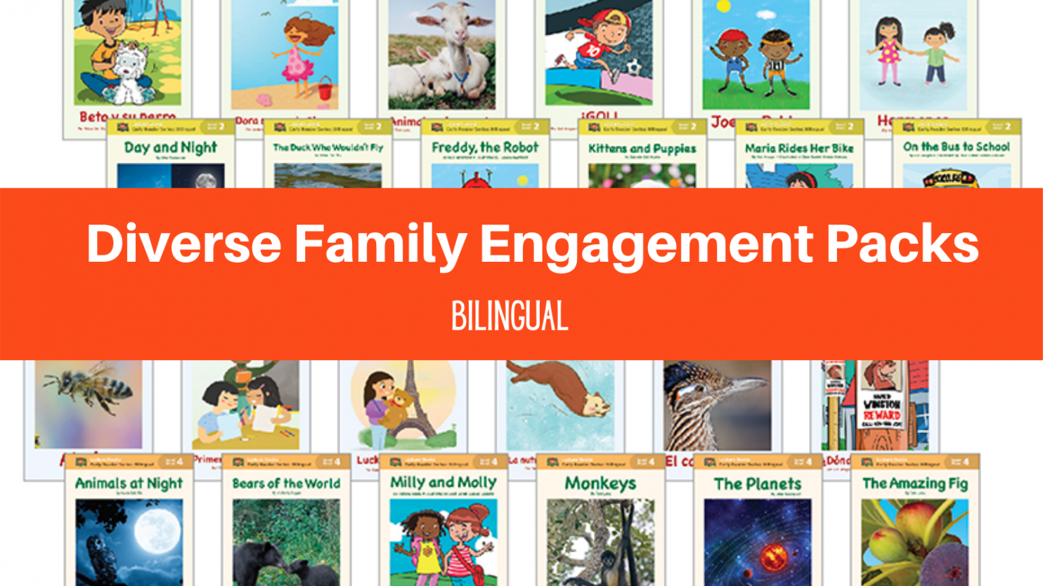 School Family Engagement Packs - 480 Bilingual Books Lectura Books